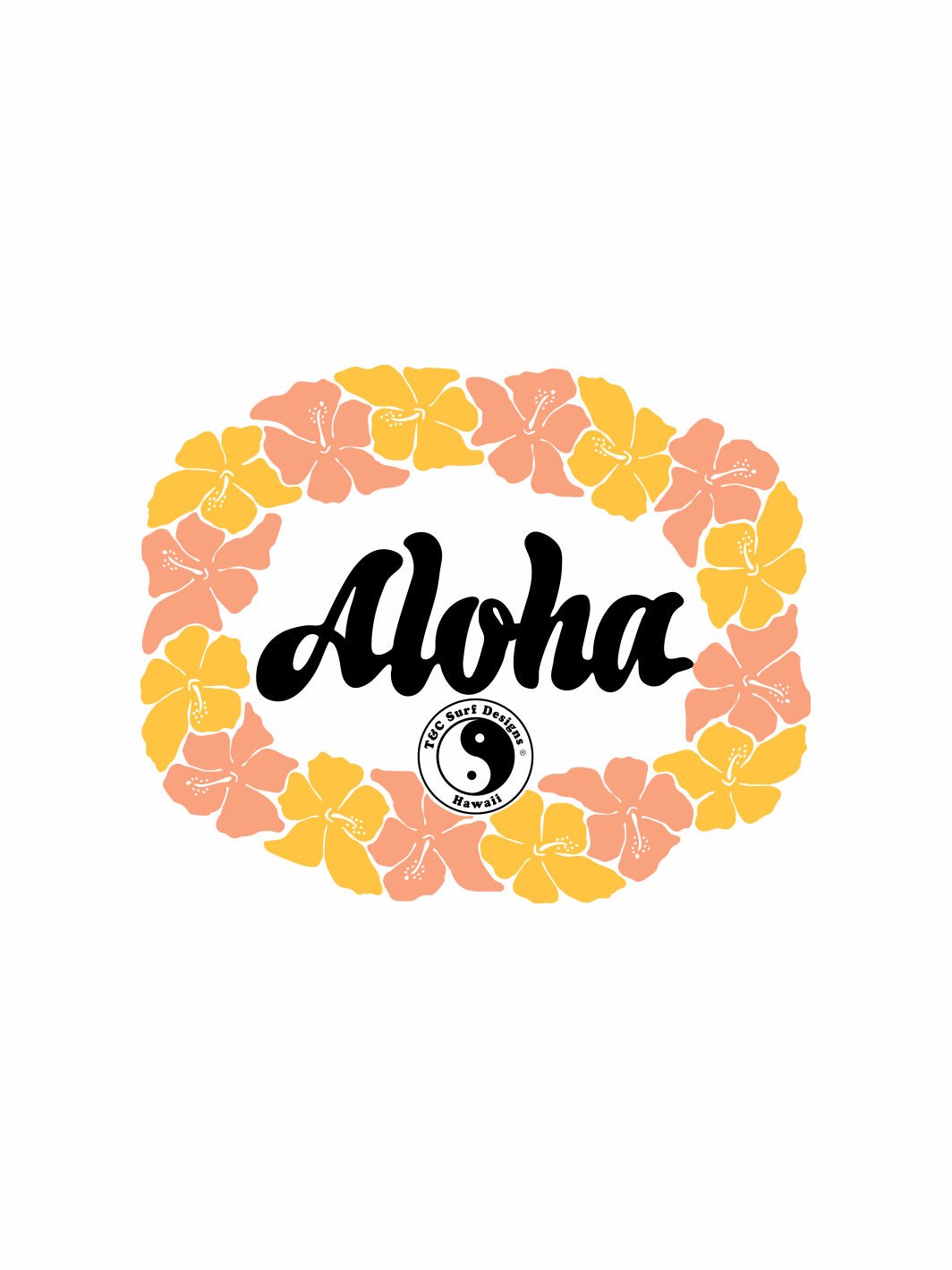 Aloha Lei Sticker – T&C Surf Designs